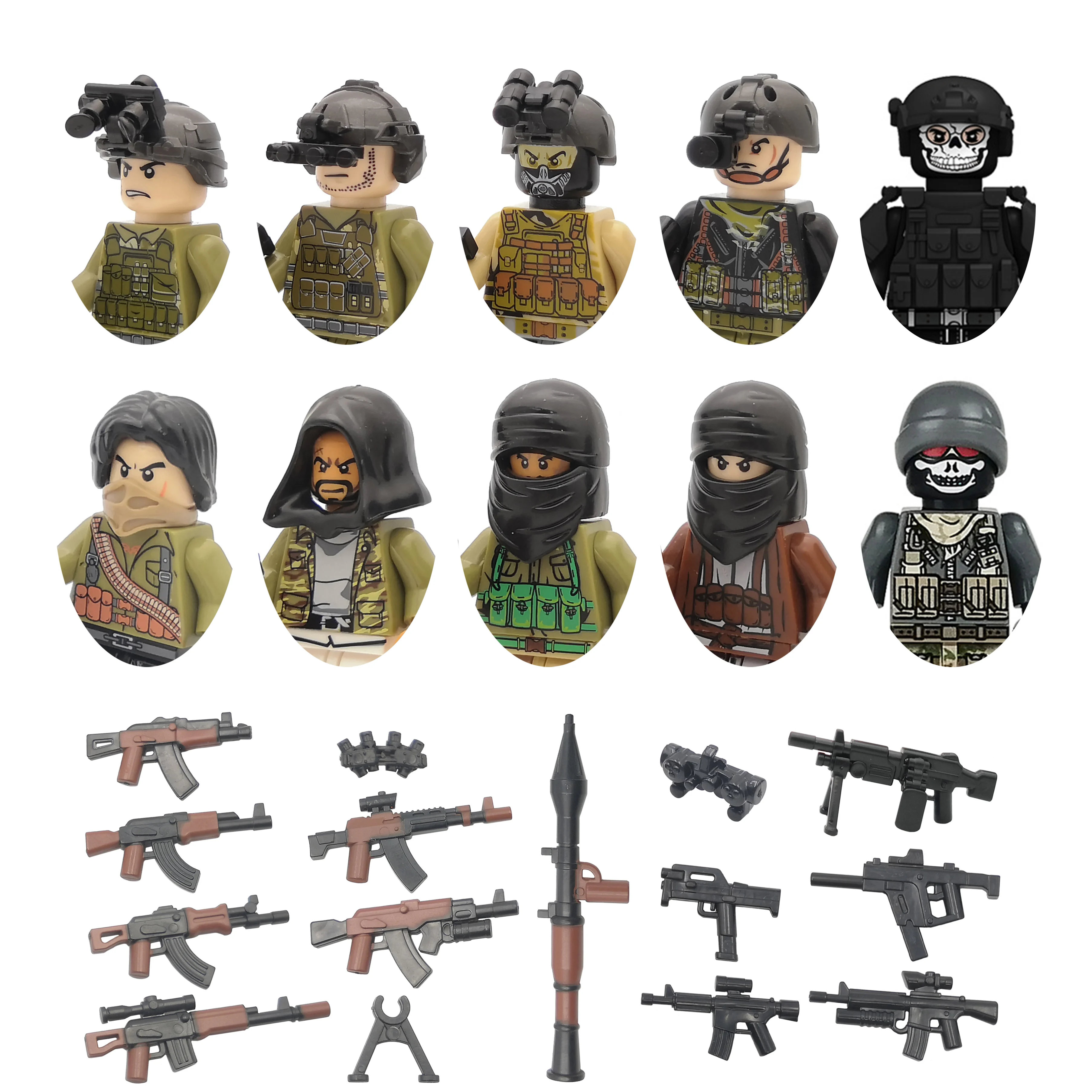 Vojenské figurky s doplňky | Styl Lego - Kupradost